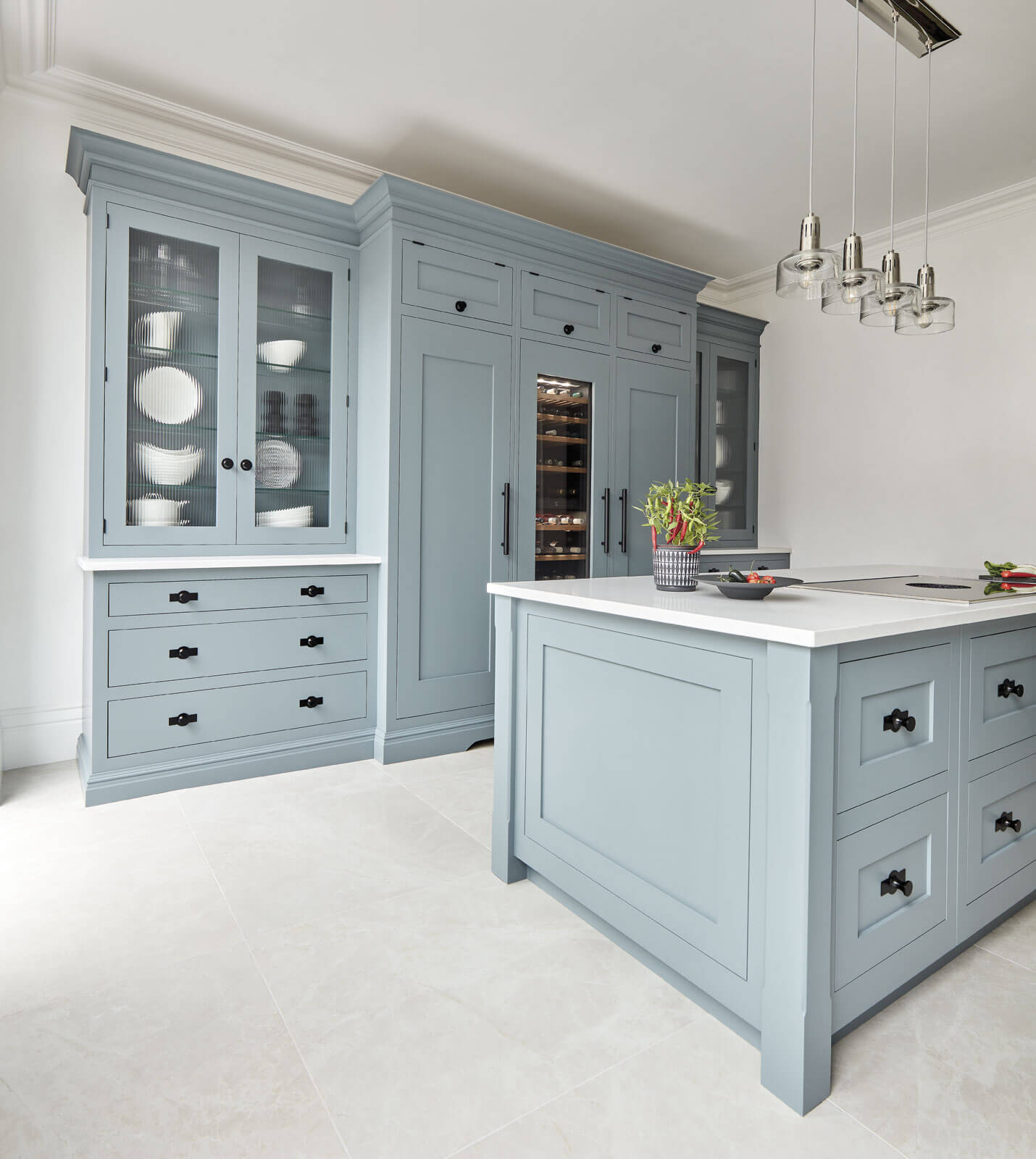 Blue Open Plan Kitchen | Fitted Kitchens | Tom Howley
