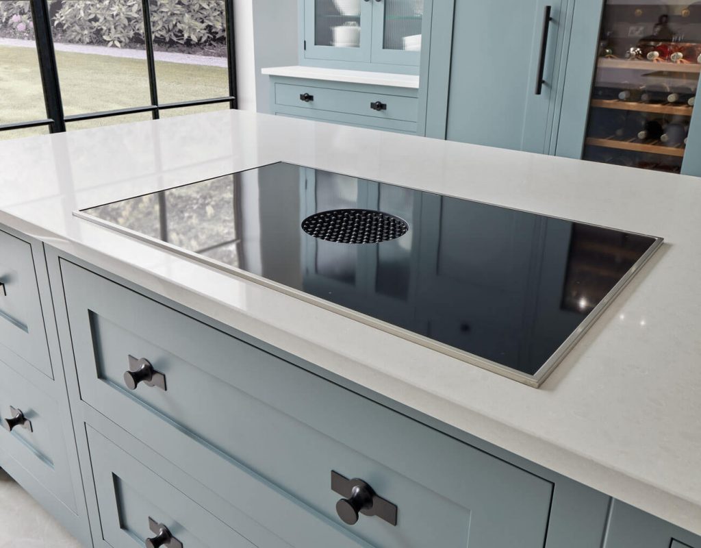 Blue Open Plan Kitchen | Tom Howley