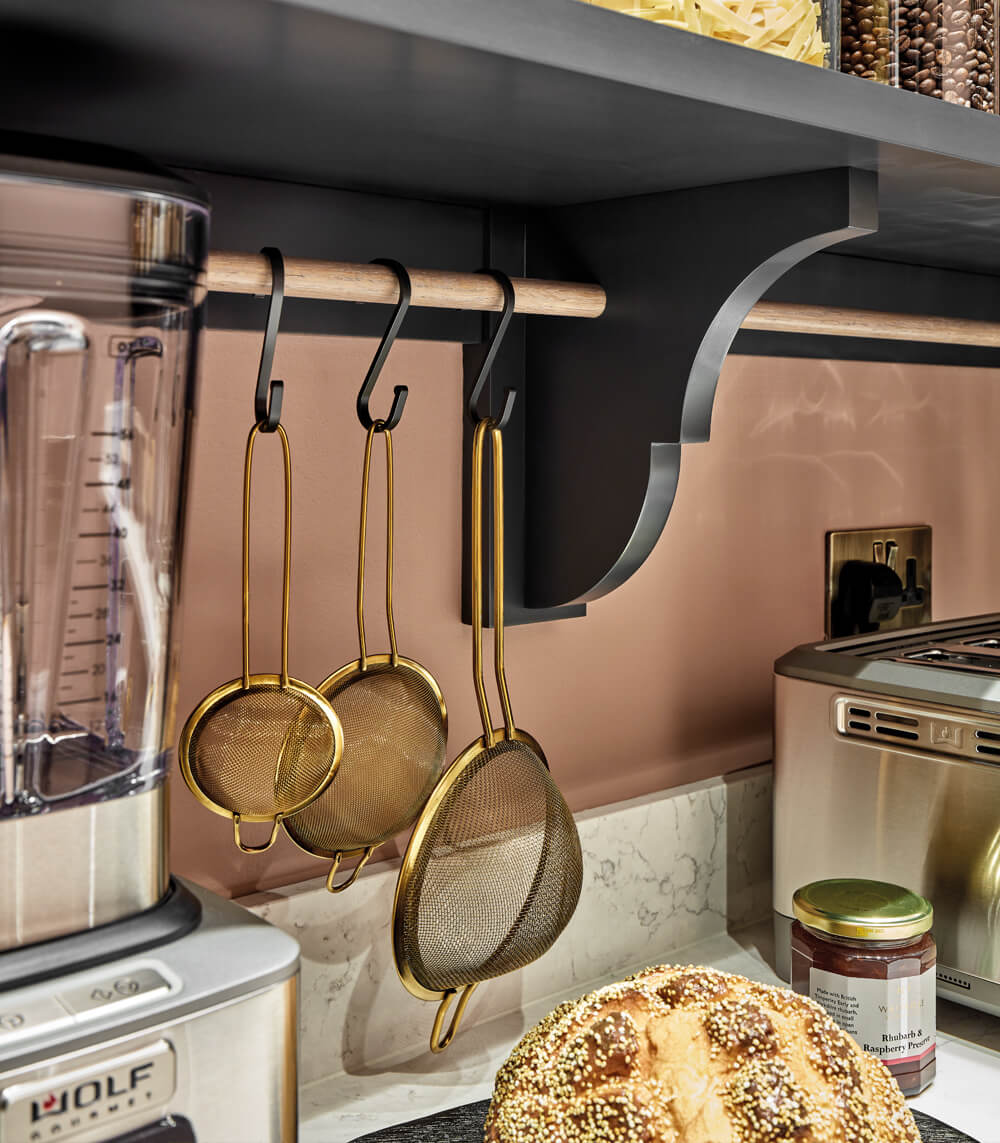 Pink and Black Kitchen Designed for Culinary Creation