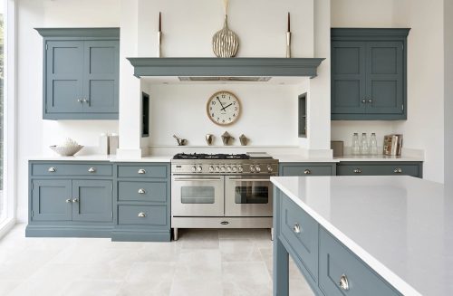 Blue Open Plan Kitchen | Fitted Kitchens | Tom Howley