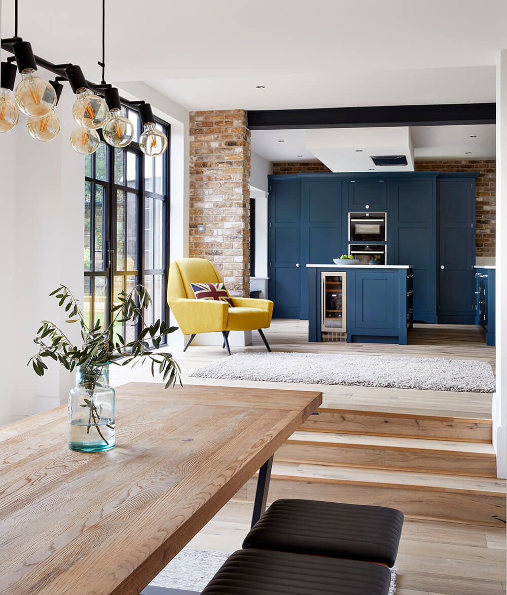 Real Homes: Modern Blue Butler Kitchen