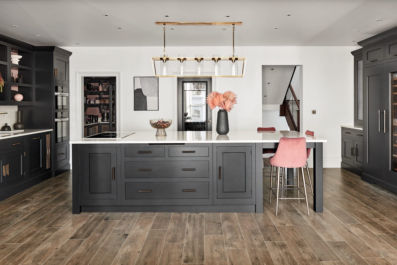 Black and Pink Kitchen | Tom Howley